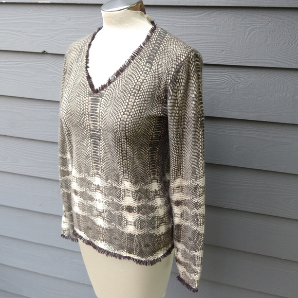 Magaschoni | Sweaters | Luxe Magaschoni Pure Cashmere Vneck Sweater S M ...